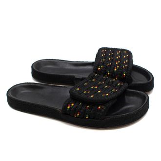 Isabel Marant Etoile Black Cord Slide Sandals Size 36