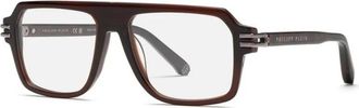 Philipp Plein Homme, Accessoires, Brun, Taille: 56 MM Vpp195M Optical Frame