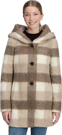 AMBER & JUNE Kurzjacke Damen Kurzmantel mit Kapuze