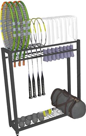 Generic Ausstellungsst&auml;nder for Badmintonschl&auml;ger In Turnhallen, Tennisschl&auml;gerst&auml;nder for 15 Racks, Zur Aufbewahrung In Heimturnhallen