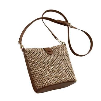 Generic Sac a Main Femme Sac Bandouli&egrave;re Femme Sacoche Femme Bandouli&egrave;re De &eacute;l&eacute;gant Tress&eacute; Grande Capacit&eacute;, Compartiments Multiples, Design De &eacute;l&eacute;gant Et Avan