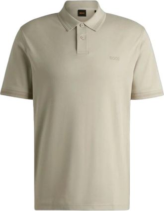 HUGO BOSS Polo en interlock Pe - Homme - Tops - Beige - Taille: M