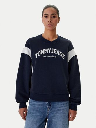 Tommy Jeans Sweatshirt Varsity DW0DW22365 Dunkelblau Boxy Fit