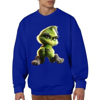 Generic Le Grinch Pull De Noel Homme Vetement zippé Costume Ugly Sweatshirts Adulte col Rond Noel 2025 The Drole Sweats Pyjama Sweat Christmas Famille Deguise