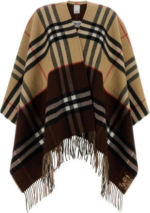 Burberry Femme, Vestes, Multicolore, Taille: ONE Size Cape R&eacute;versible Brod&eacute;e en M&eacute;lange de Cachemire