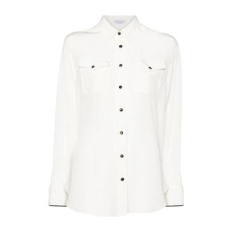 Brunello Cucinelli Langarm Utility Shirt - - Blouses & Shirts - Damen - Beige - L