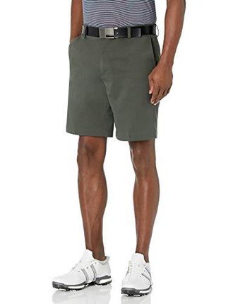 Amazon Essentials Short de Golf Extensible, Coupe Classique (Disponible en Grandes Tailles) Homme, Vert Olive, 34W