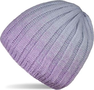 styleBREAKER M&uuml;tze Strickm&uuml;tze Farbverlauf mit Thermo-Fleece