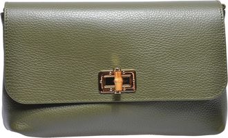 Roberta M Khaki Rindsledertasche