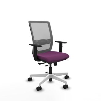 Piqueras y Crespo Haches Schreibtischstuhl aus Kunstleder mit 1D-Armlehnen, h&ouml;henverstellbare Lendenwirbelst&uuml;tze, ausgestattet mit Syncro/Traslack und eingespritztem Sc