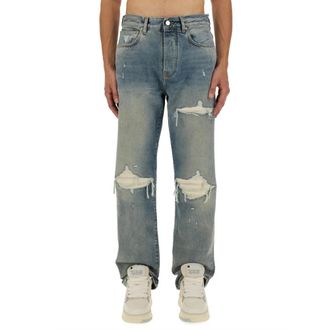 Amiri Suede Straight MX1 Jean - - Jeans - Herren - Blau - W30 L32
