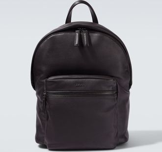 Ermenegildo Zegna Rucksack Secondskin Hoodie aus Leder