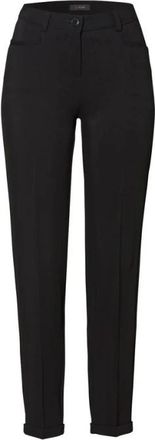 Toni Jolie Turn Up Slim-fit Hose - - Trousers - Damen - Schwarzk - XS