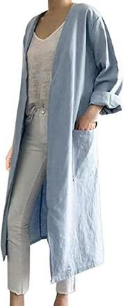 Generic Cardigan long pour femme, cardigan long pour femme, coupe ample, cardigan ouvert sur le devant, cardigan &eacute;l&eacute;gant pour affaires, bureau, travail, veste