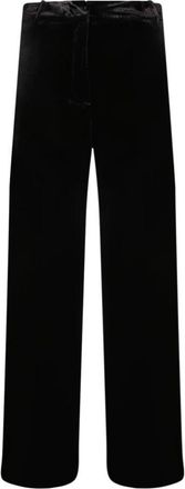 Blanca Vita Femme, Pantalons, Noir, Taille: 44 FR Pantalon Palazzo en Velours