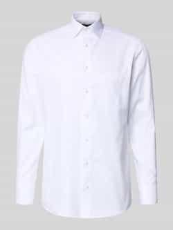 Olymp Regular Fit Business-Hemd mit Strukturmuster und Kentkragen