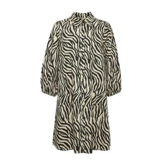 Part Two Zebra Print Cement Kleid - - Dresses - Damen - Mehrfarbig - 2XS
