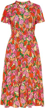Usha Kleid Frauen rot mehrfarbig