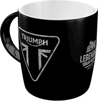 Nostalgic Art Retro Kaffeebecher, 330 ml, Triumph - Legendary Motorcycles - Geschenk-Idee f&uuml;r Biker, Original Lizenzprodukt (OLP), Keramik-Tasse f&uuml;r Kaffee, Vintage