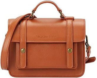 Victoria Hyde London Sac à Main, Véritable Sac à Bandoulière pour Femme en Cuir Sac à Épaule Convient Portable Sac Messager Vintage Sacoche Marron