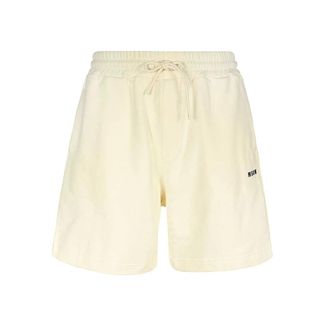 Msgm Msgm, Homme, Shorts, Beige, Taille: L Shorts Bermuda en Coton Taille Élastique