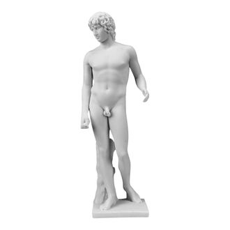 Generic Antinous Statue - Kaiser Hadrians Geliebter | Griechische Marmor-Skulptur aus gegossenem Marmor 30 cm | handgefertigtes klassisches griechisch-r&ouml;misch