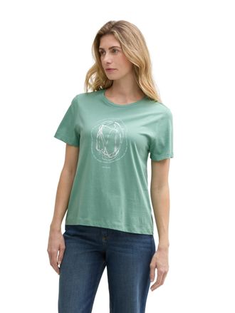 Tom Tailor Sweatshirt aus Bio-Baumwolle, Green Structure, XL