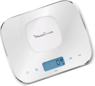 Moulinex Companion XF38E1 Digitale K&uuml;chenwaage mit Bluetooth, digitale K&uuml;chenwaage bis zu 10 kg mit Option von Gramm, lb und Unzen, gro&szlig;es LCD-Display, einfach