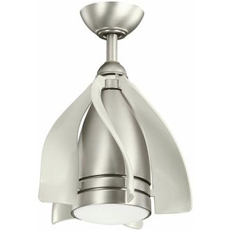 Licht-Erlebnisse Ventilator mit Beleuchtung Fernbedienung led dimmbar &Oslash;38 cm Sommer Winter Betrieb erin