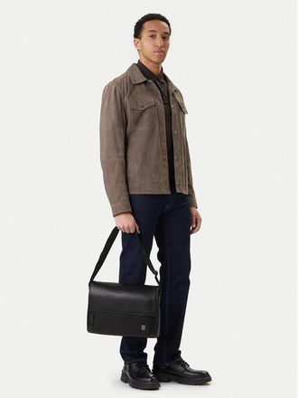 Calvin Klein Umh&auml;ngetasche Emblem Hw Flap Messenger LV04D3299G Schwarz