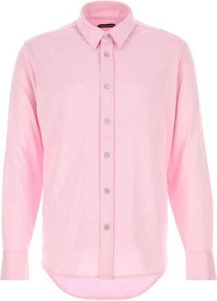 Tom Ford Homme, Chemises, Rose, Taille: M Chemise en m&eacute;lange de soie et de coton