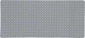 MSV Premium Duschmatte Badematte Badewannenmatte Badewanneneinlage antibakteriell rutschfest mit Saugnäpfen - Grau - ca. 36 x 76 cm - duftet nach Rosen - 