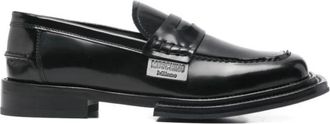 Moschino Homme, Chaussures, Noir, Taille: 45 EU Mocassins Penny en cuir