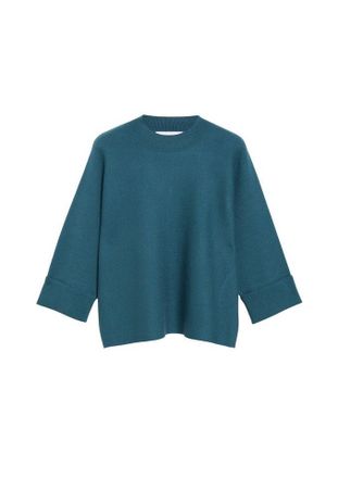Comma 3/4 Arm-Pullover Strickjacke Poncho-Pullover aus Viskosemix