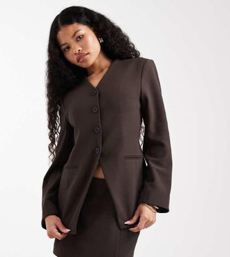 Only Petite ONLY Petite - Blazer structur&eacute; densemble - Marron-Brown