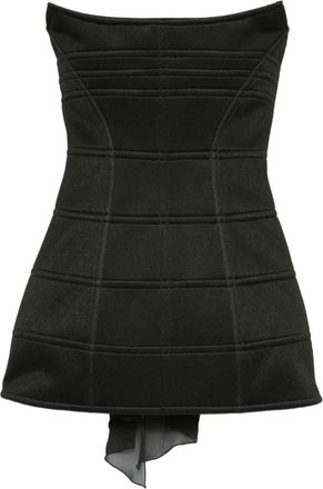 Blumarine Schulterfreies Maxikleid - Schwarz