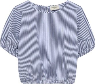 Roy Rogers Femme, Blouses et Chemises, Bleu, Taille: 42 FR Camicia Puff