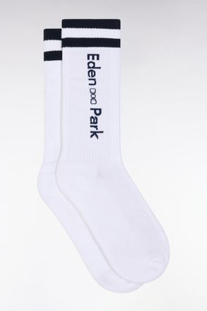 Eden Park Chaussettes En Coton Stretch M&eacute;lang&eacute; Blanches Jacquard Eden Park