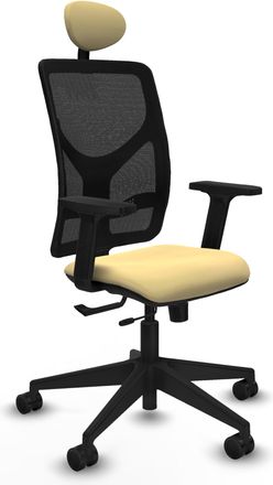 Piqueras y Crespo Idealer Stuhl f&uuml;r die Arbeit mit 2D-Armen, h&ouml;henverstellbarer Lendenwirbelst&uuml;tze und festem Kopfteil, ausgestattet mit Syncro/Traslack und Schneidesch