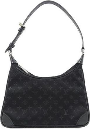 Louis Vuitton Sac bandouli&egrave;re en satin doccasion - Femme - Pre-owned - Noir - Taille: ONE Size