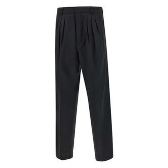 Kenzo Homme, Pantalons, Noir, Taille: W42 Pantalon en laine noir Fermeture avant cachée