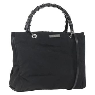 Gucci Sac &agrave; main en nylon Pre-owned - Femme - Pre-owned - Noir - Taille: ONE Size