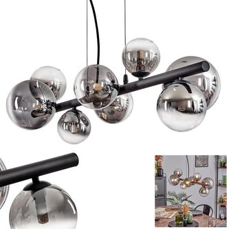 HOFSTEIN Deckenleuchte Pehefito, 2-flammige Deckenlampe aus Metall/Holz in Grau/Dunkelbraun, verstellbare Leuchte im Industrial/Retro/Vintage-Design mit Holzba