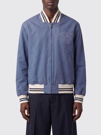 Maison Margiela Blouson bomber en coton avec col style coll&egrave;ge et fermeture zipp&eacute;e