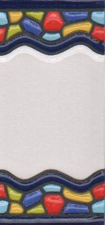 Generic Hausnummern, spanische Keramik-Zahlen und Buchstaben, Fliesen, Kirchenfenster-Design, Fliesengröße: 7,5 cm x 3,5 cm, 3 bis 10 Fliesenrahmen (Platz)