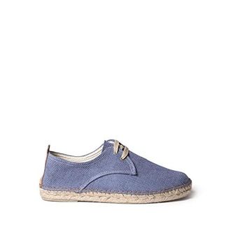 Toni Pons Espadrille &agrave; Lacets pour Hommes en Tissu de Coton - Dixon - Bleu, 41 EU