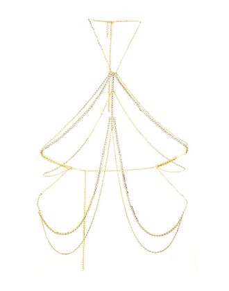 8 by YOOX CHAINS & RHINESTONES BODY JEWEL TOP