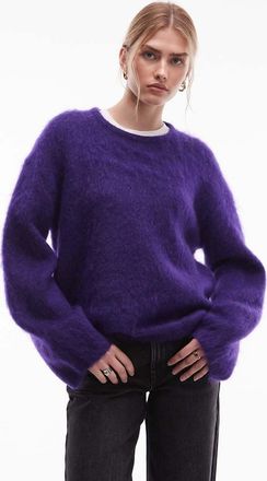 & Other Stories Pull en laine et mohair à emmanchures basses - Violet