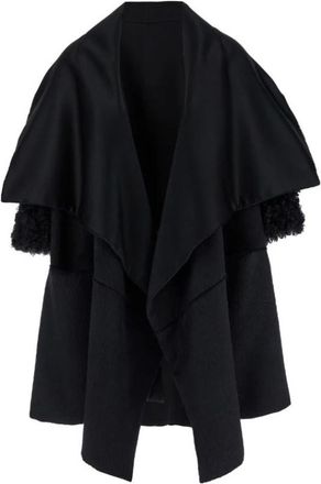 Alberta Ferretti Wendecape aus Mohair - - Coats - Damen - Schwarzk - S