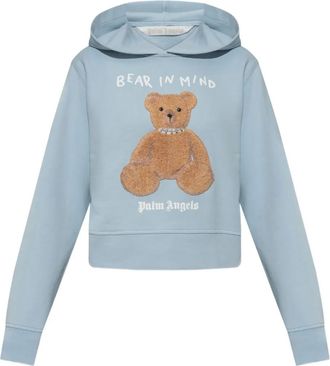 Palm Angels Hoodie mit Bär-Motiv - Blau